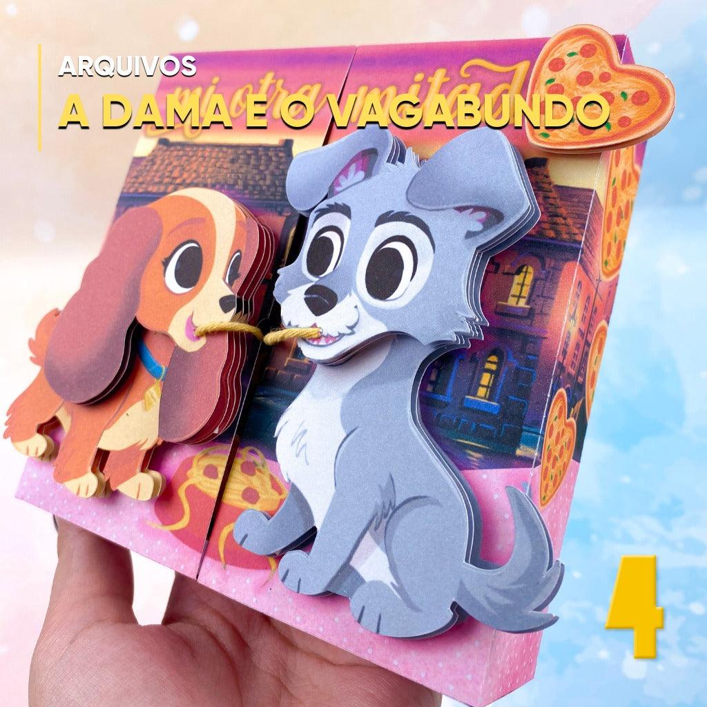 Caja Bombón La Dama y el Vagabundo – Archivo Digital para Recorte