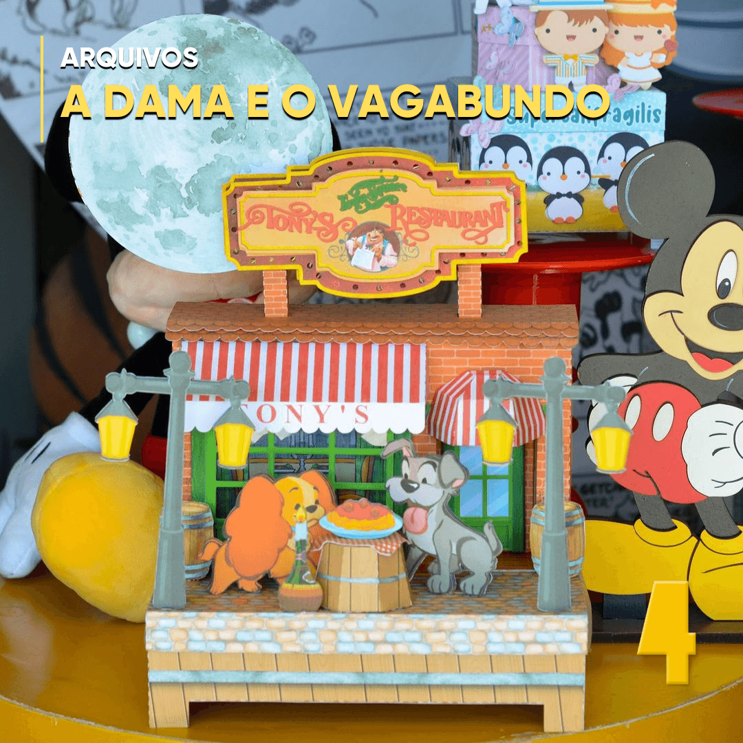 Caixa A Dama e o Vagabundo - Arquivo Digital para Recorte