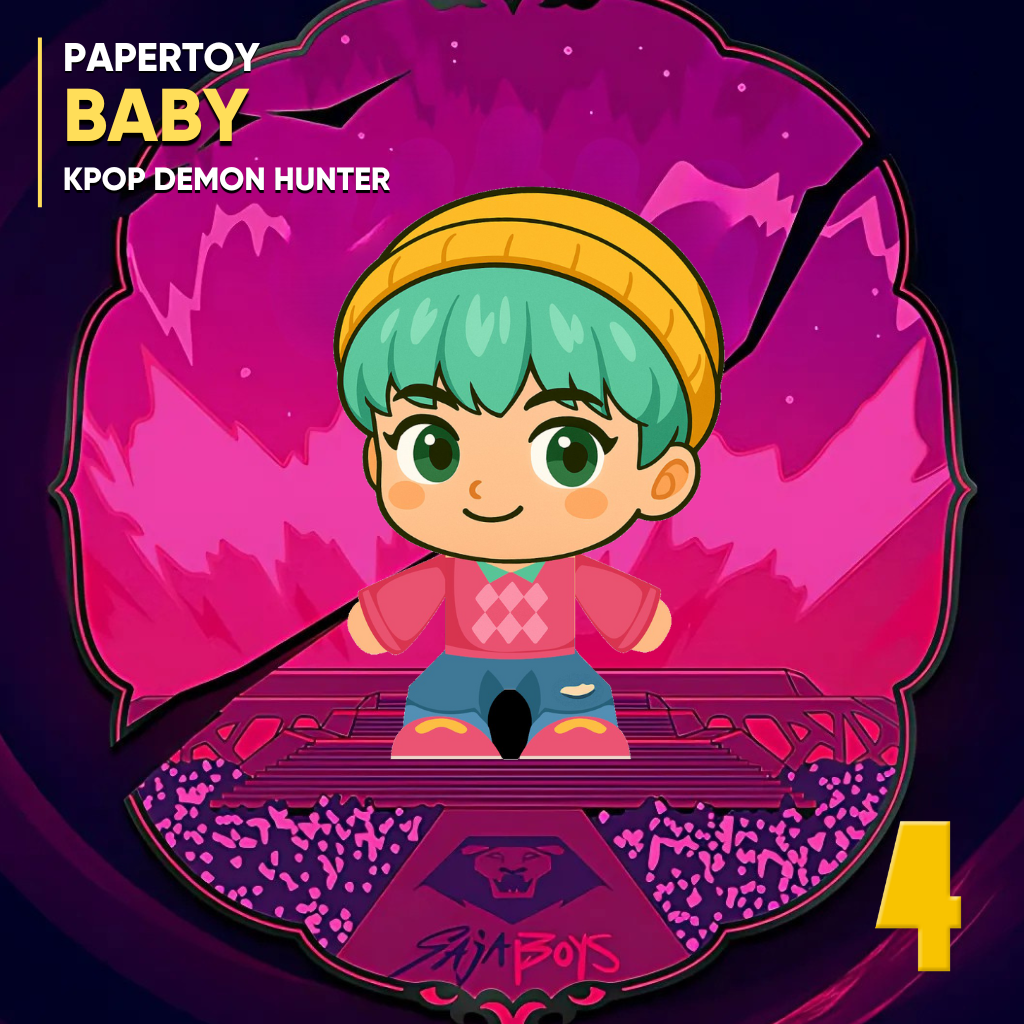 Baby Papertoy – K-Pop Demon Hunters – Digital Cutting File